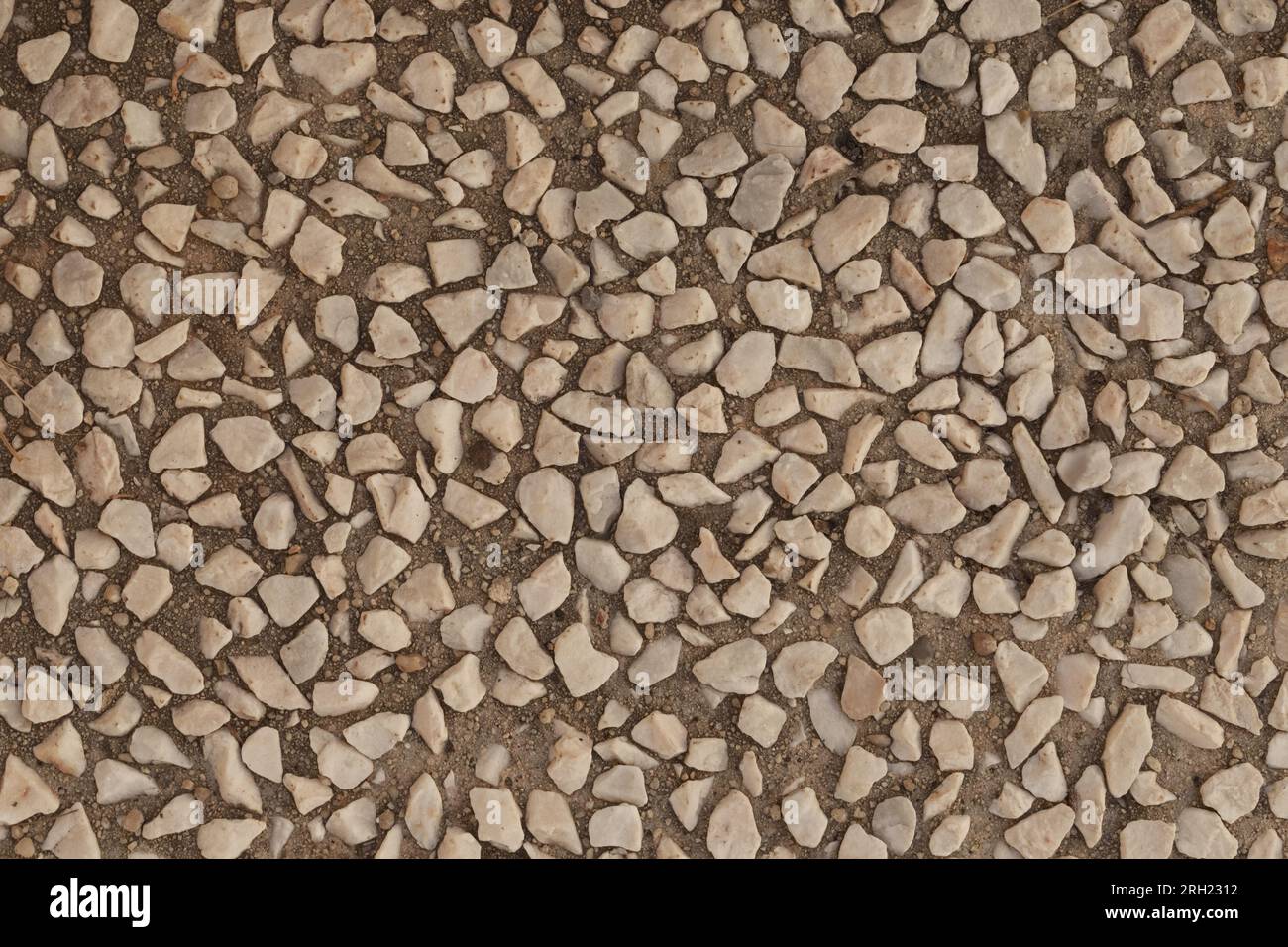 Top view of walk path with marble chips for better grip, background ...