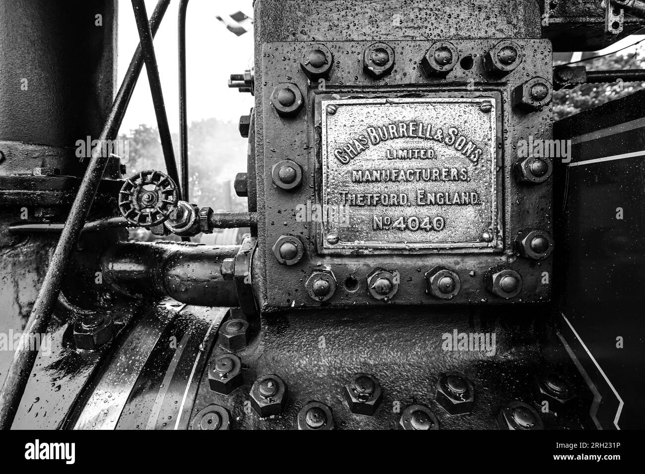 Chas burrell steam traction engine Black and White Stock Photos ...