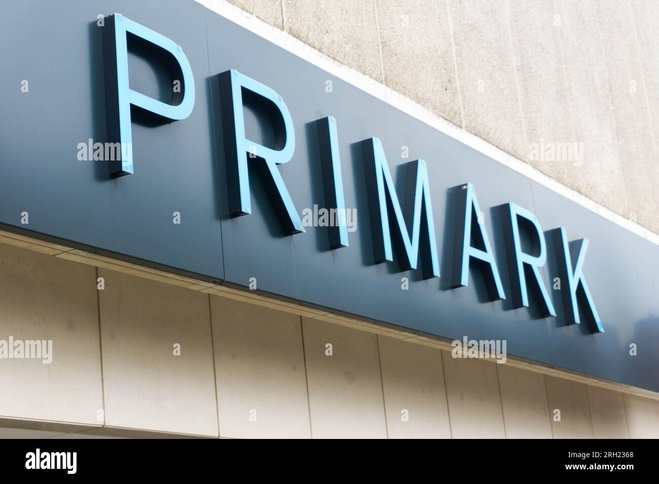 Primark logo above shop in Hammersmith, London, UK Stock Photo - Alamy