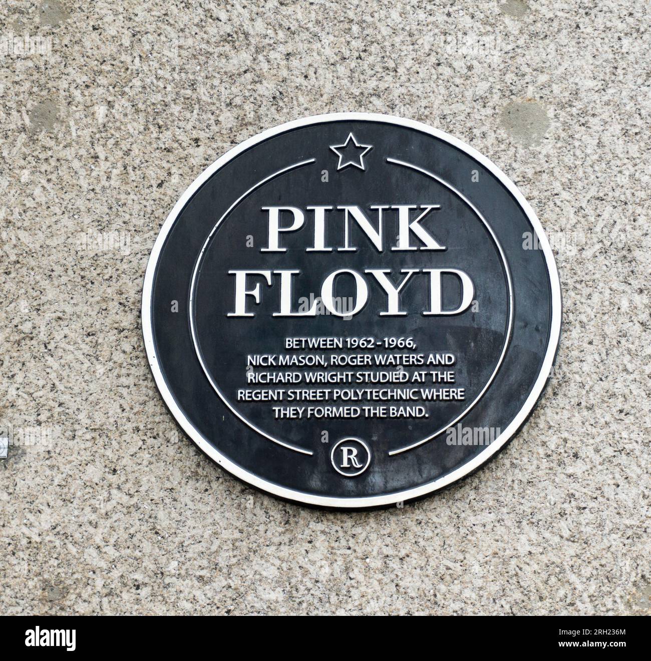 Commemorative plaque for music group Pink Floyd whose members studied ...