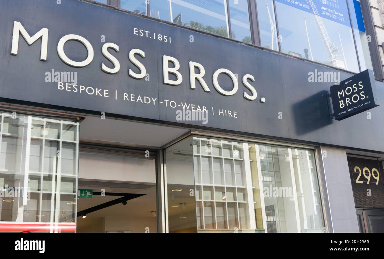 Moss Bros retail outlet in Oxford Street, London, UK Stock Photo - Alamy