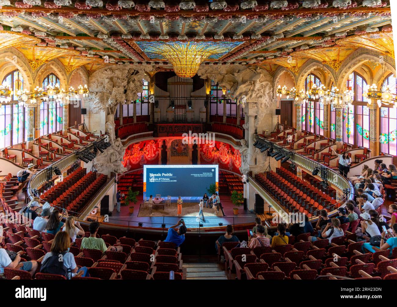 interior view of Palau de la Musica Catalana Stock Photo - Alamy