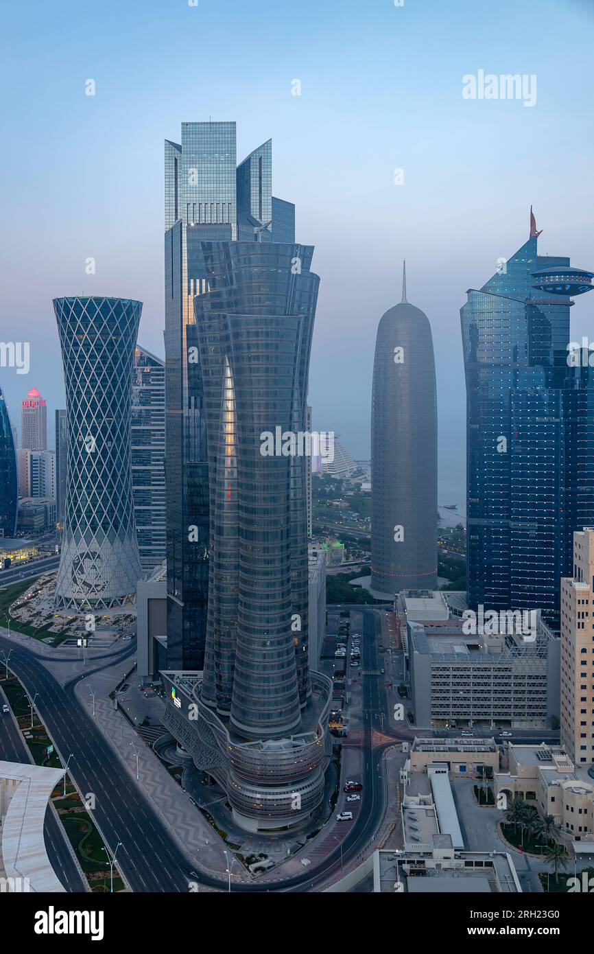 West bay buildings in Majlis Al Taawon St Doha Qatar Stock Photo - Alamy