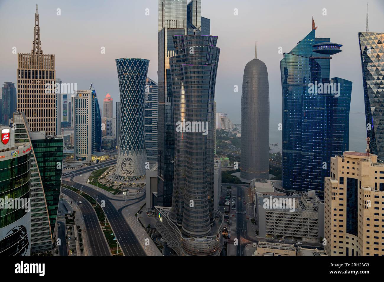 West bay buildings in Majlis Al Taawon St Doha Qatar Stock Photo - Alamy