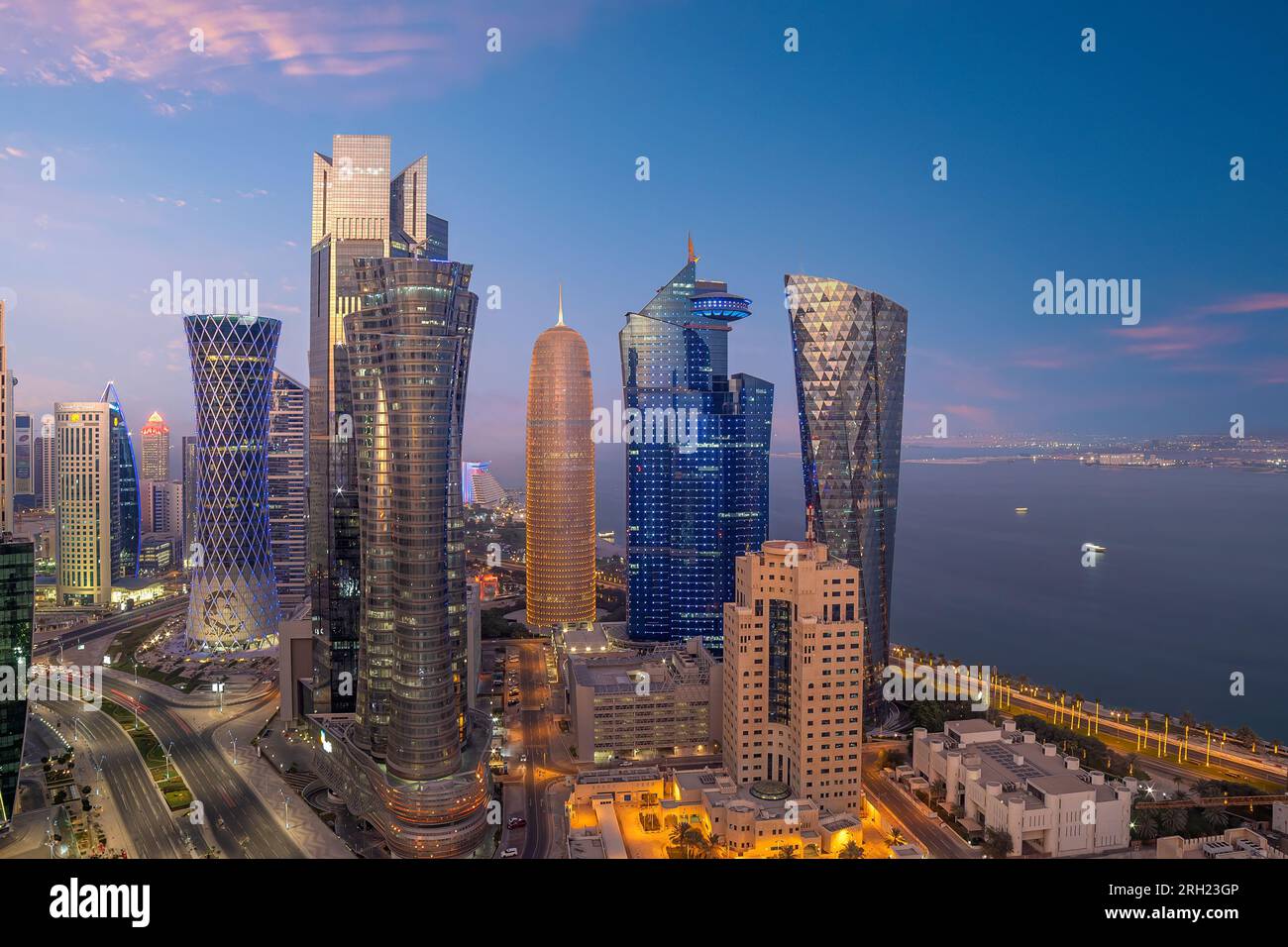 West bay buildings in Majlis Al Taawon St Doha Qatar Stock Photo - Alamy