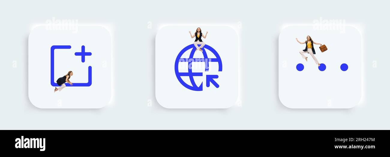 UI actions. More horiz, captive portal, new window icons, buttons for ...