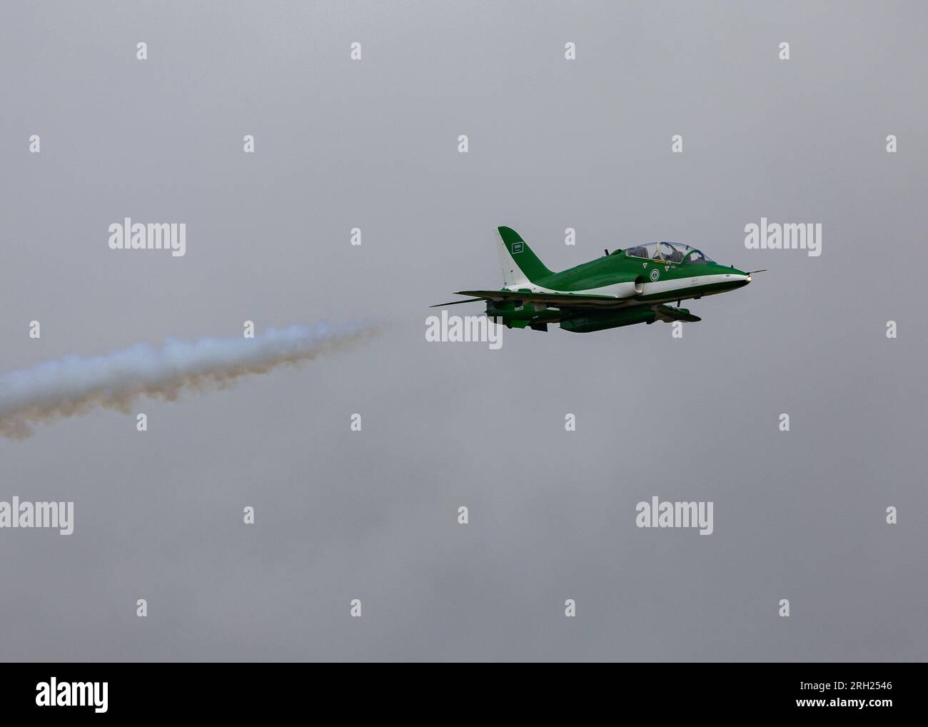 Royal Saudi Air Force formation jet aerobatic team at the 2023 Royal ...