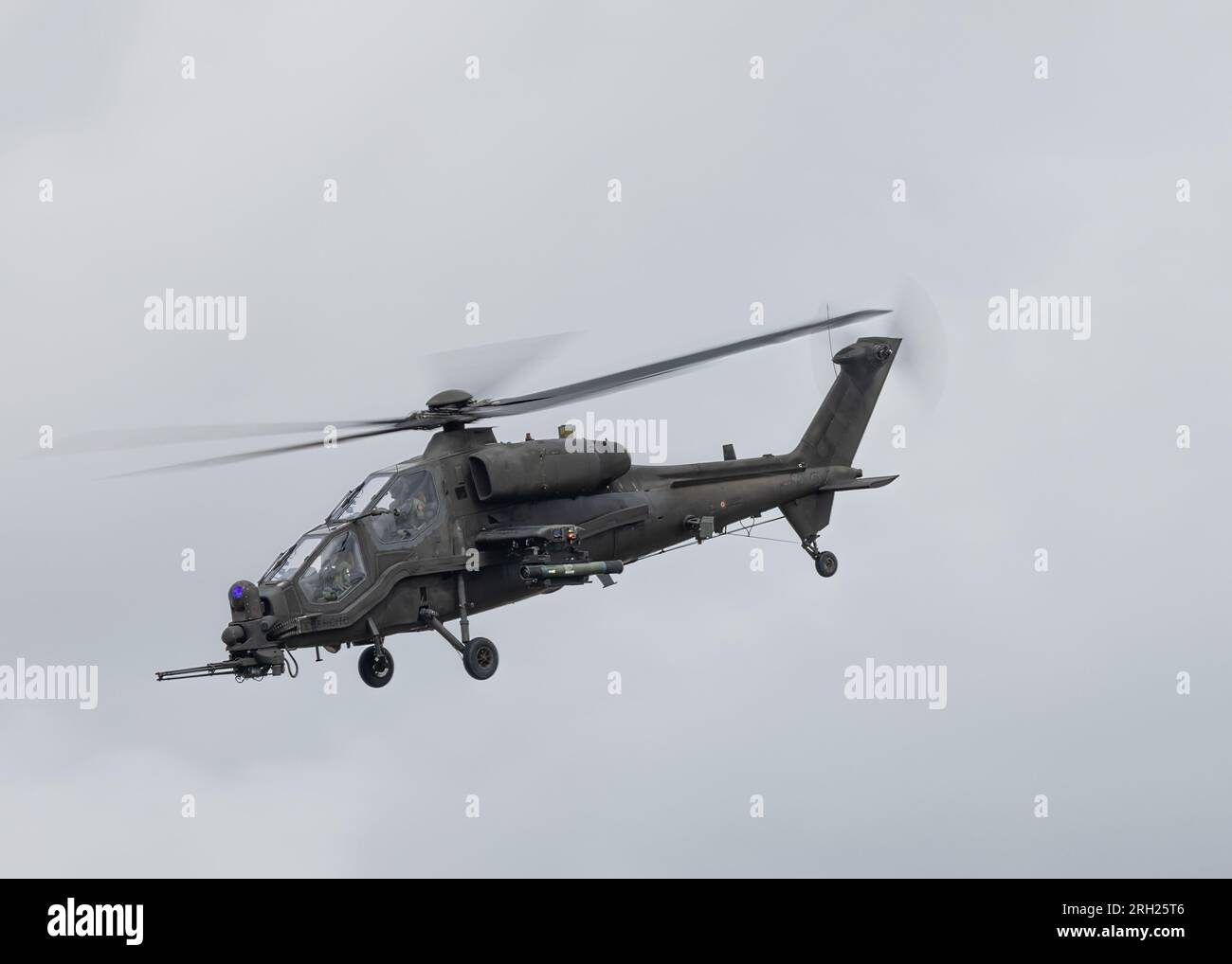 An Italian Army A-129 Mangusta attack helicopter at the 2023 Royal ...