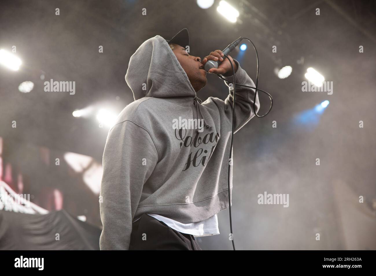 Halifax, UK. 12th Aug, 2023. Kenny Hoopla performs live at pierce hall ...