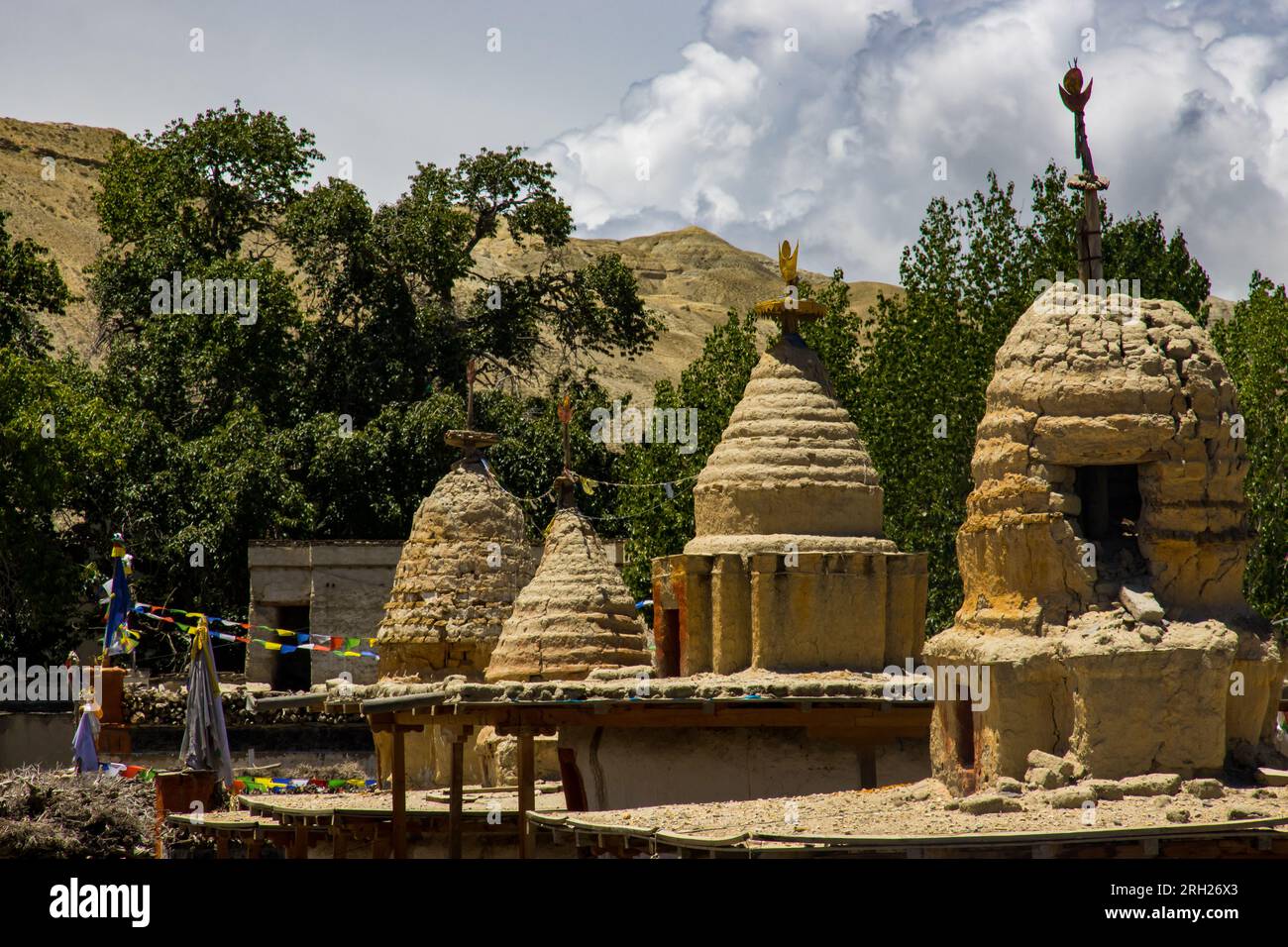 Amazing Rooftop View of Lo Manthang with Traditional Houses and ...