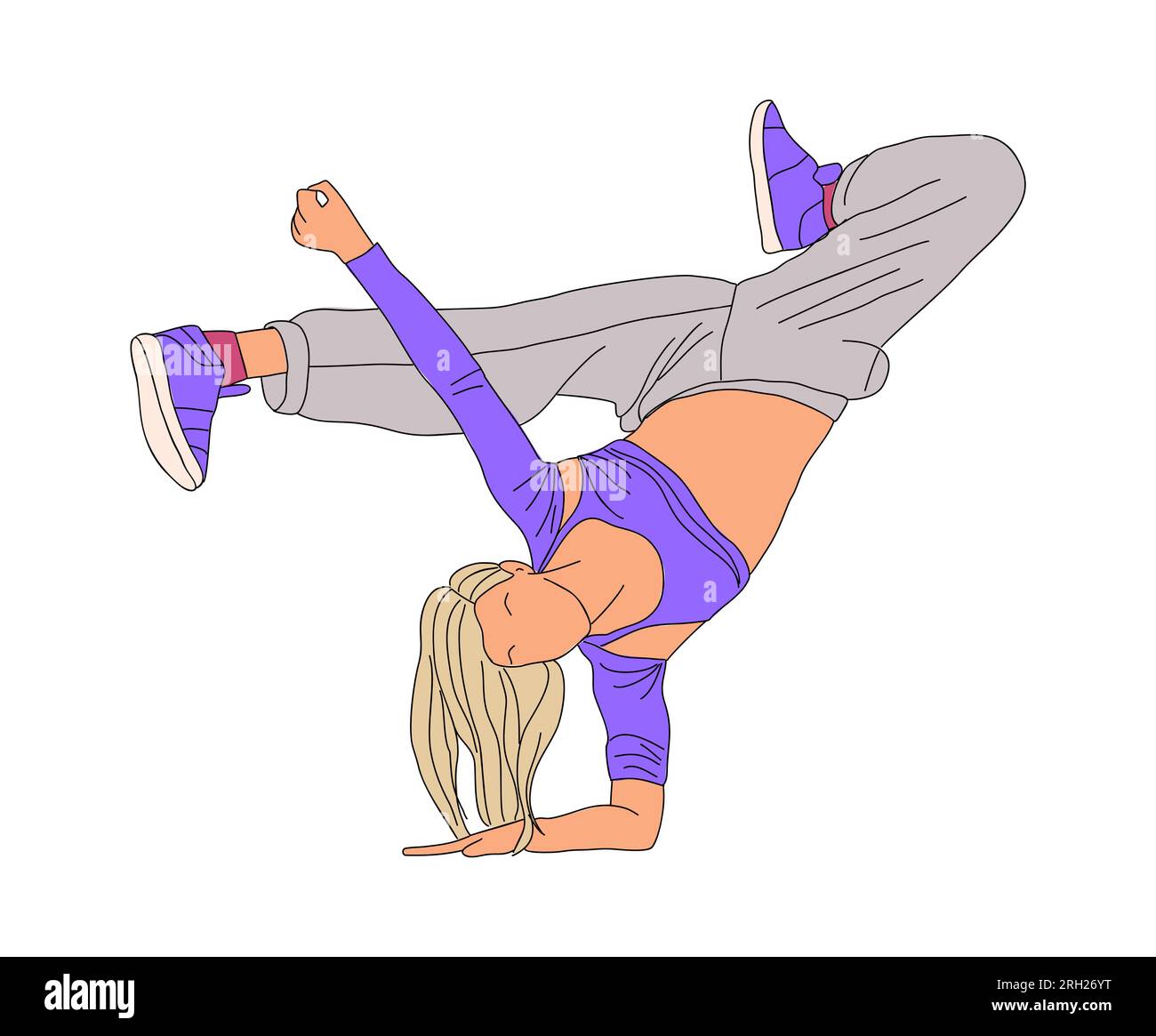 Girl teenager dancer hip hop vector isolated Stock Vector Image & Art ...