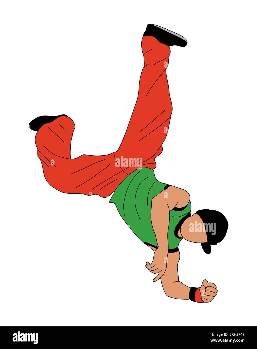 Teenager guy dancer hip hop outline vector Stock Vector Image & Art - Alamy