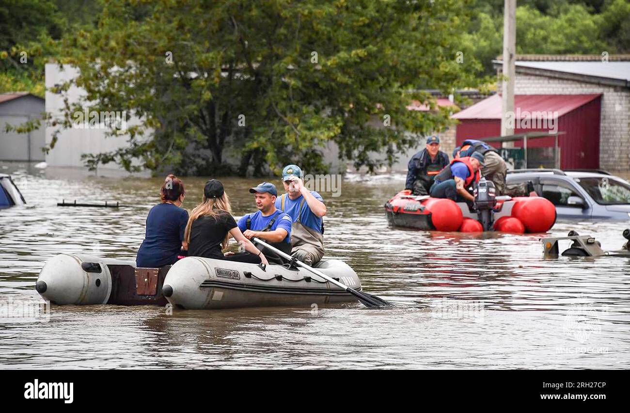 In this photo released by Russian Emergency Ministry Press Service on ...