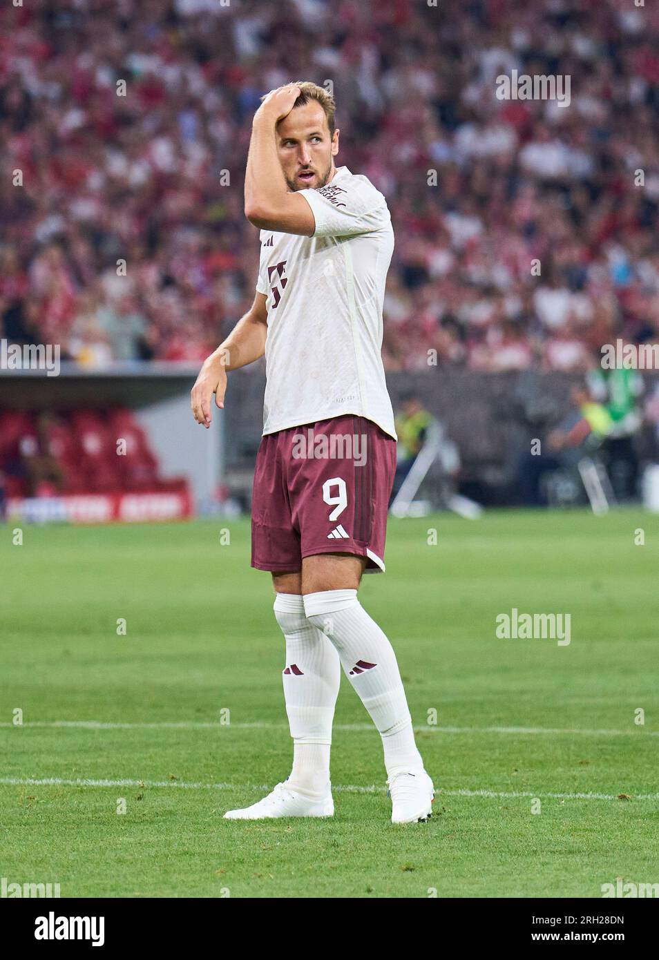 Munich, Germany. 12th Aug, 2023. Harry Kane, FCB 9 sad in action in the ...