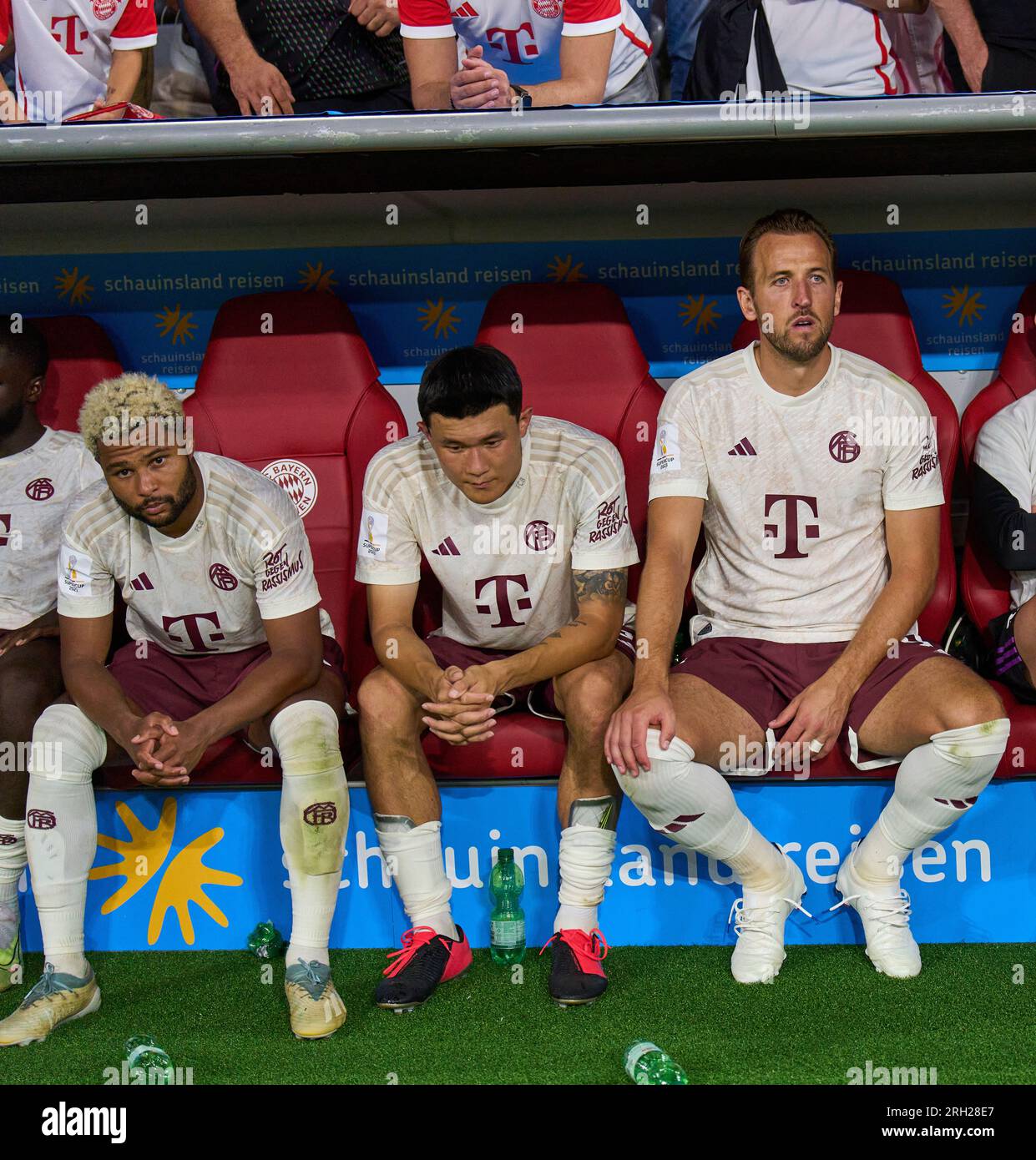 Munich, Germany. 12th Aug, 2023. Harry Kane, FCB 9 MinJae Kim, Min-Jae ...