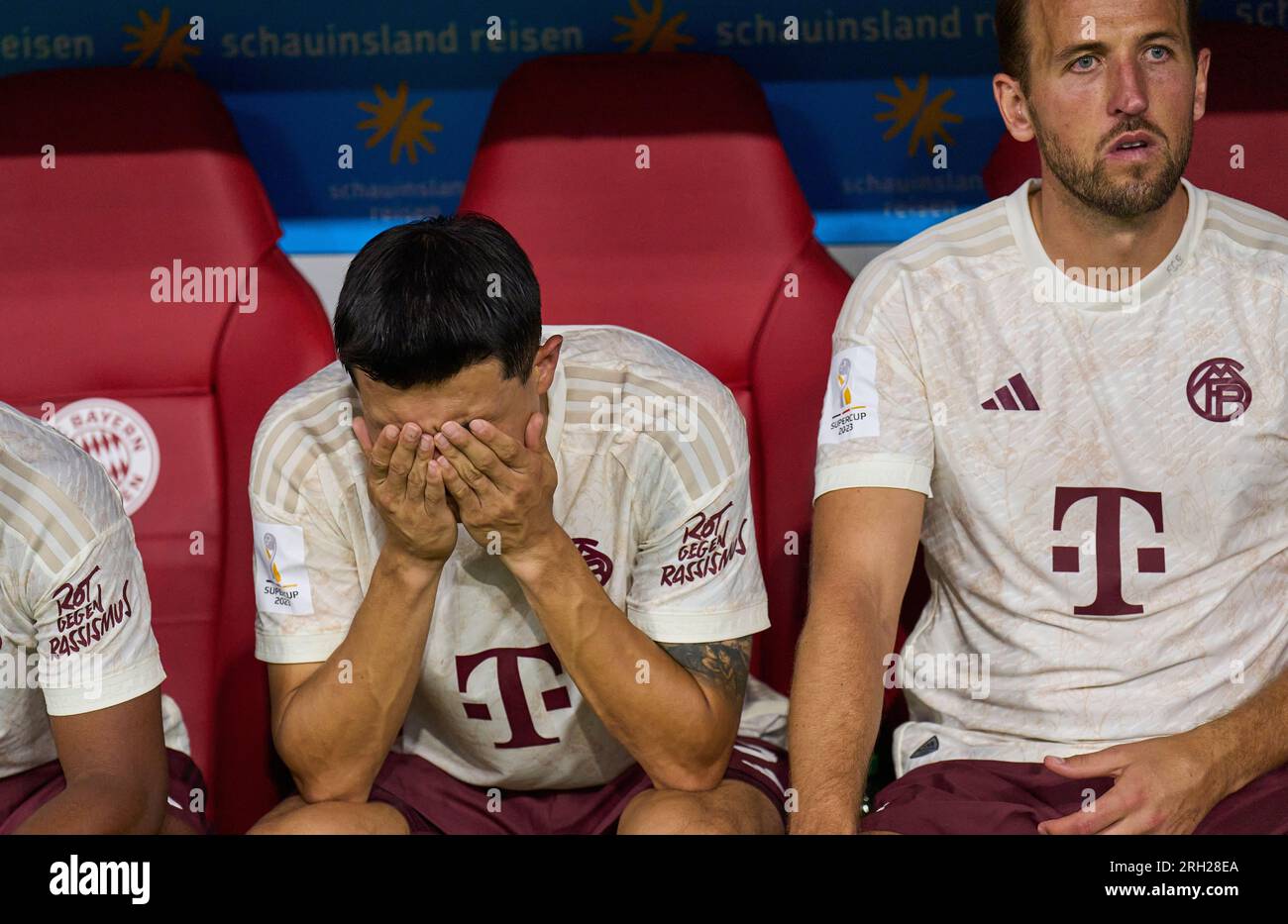 Munich, Germany. 12th Aug, 2023. Harry Kane, FCB 9 MinJae Kim, Min-Jae ...