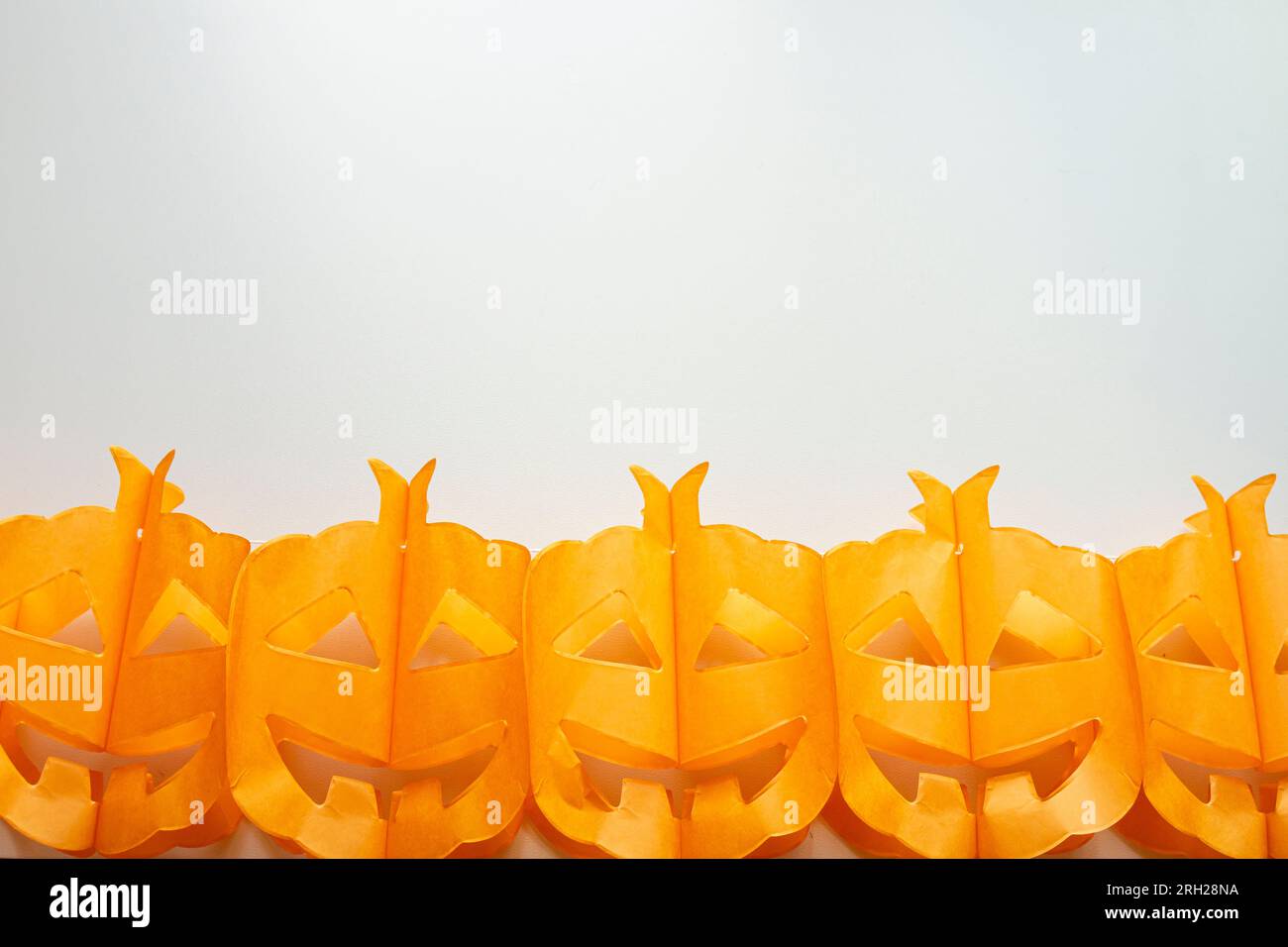 Trick or Treat concept. Holiday composition with halloween garland ...