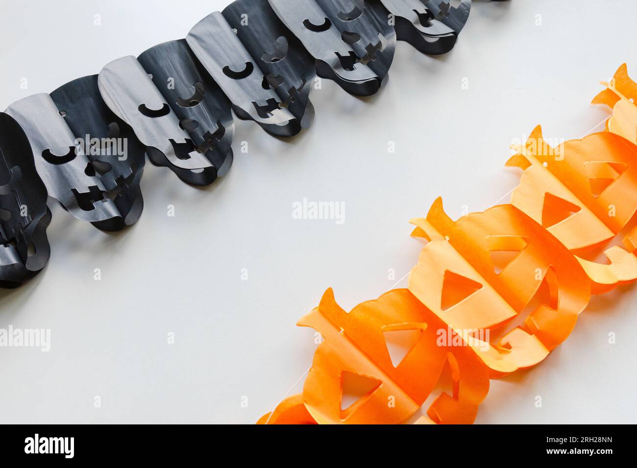 Trick or Treat concept. Holiday composition with halloween garland ...