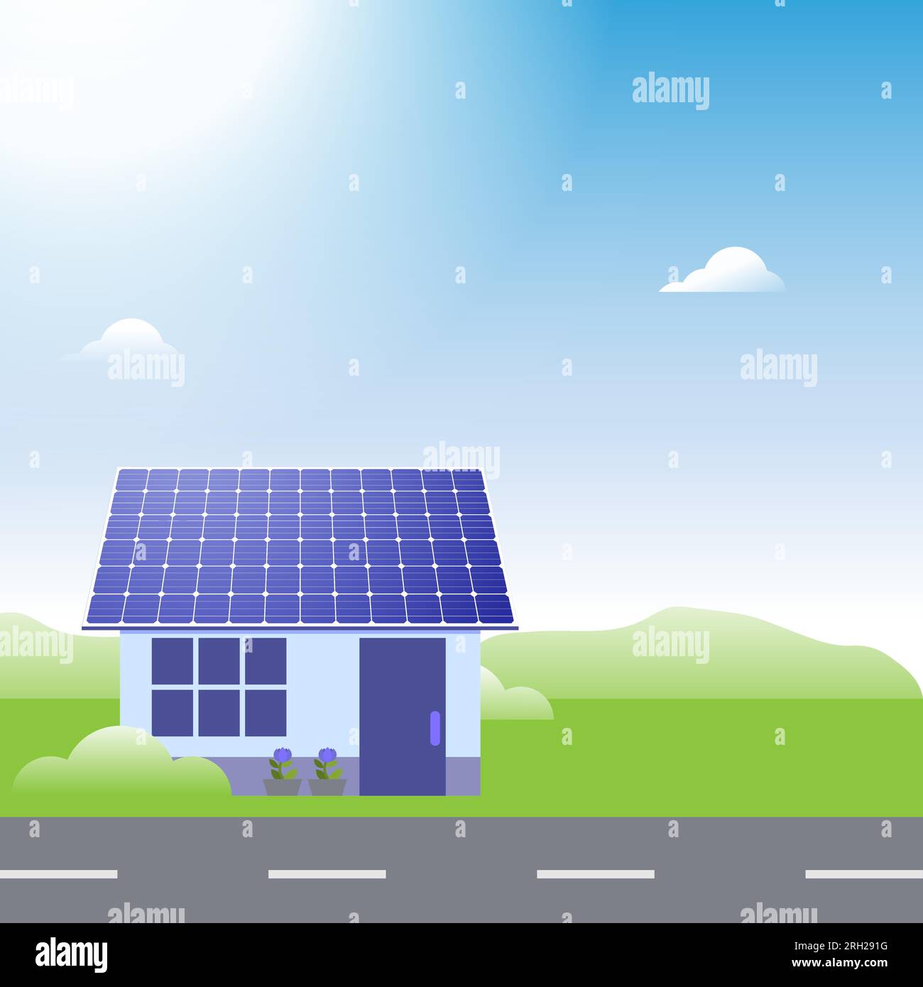 design about solar panel energy illustration, renewable energy resources Stock Vector Image ...
