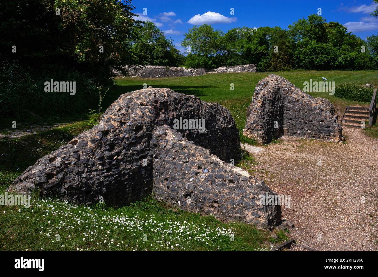 Ruins of Bramber Castle in West Sussex, built soon after the 1066 ...