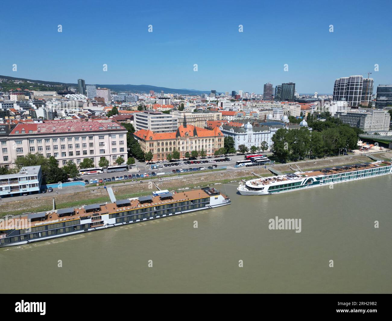 Bratislava city center aerial view hi-res stock photography and images - Alamy