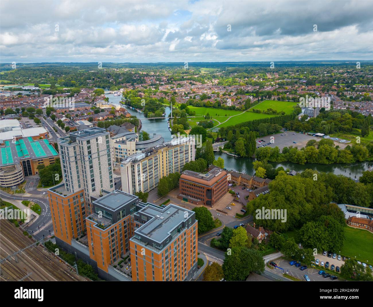 Aerial View of the Thames Quarter in Reading Stock Photo - Alamy