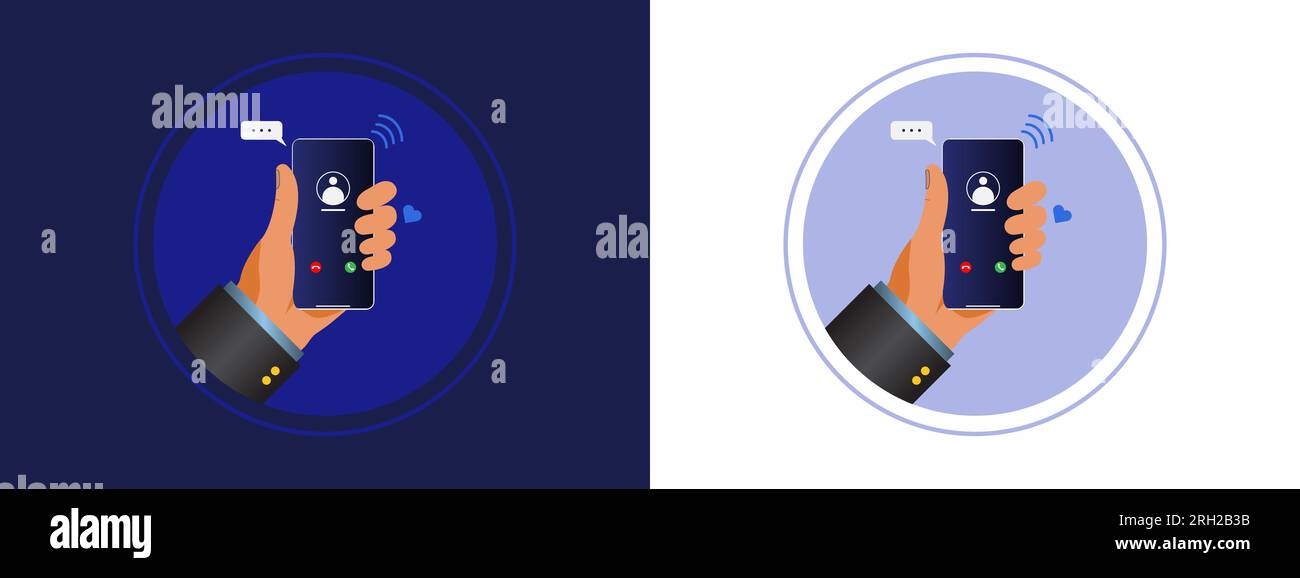 hand holding smartphone, holding phone, call screen, phone call ...