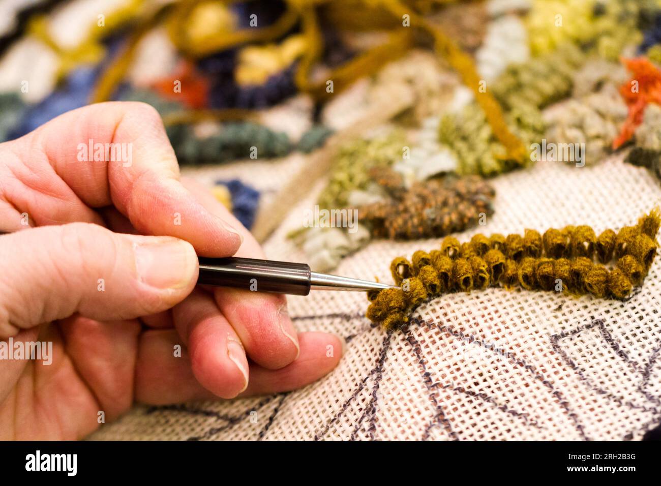 Rug hook hi-res stock photography and images - Alamy