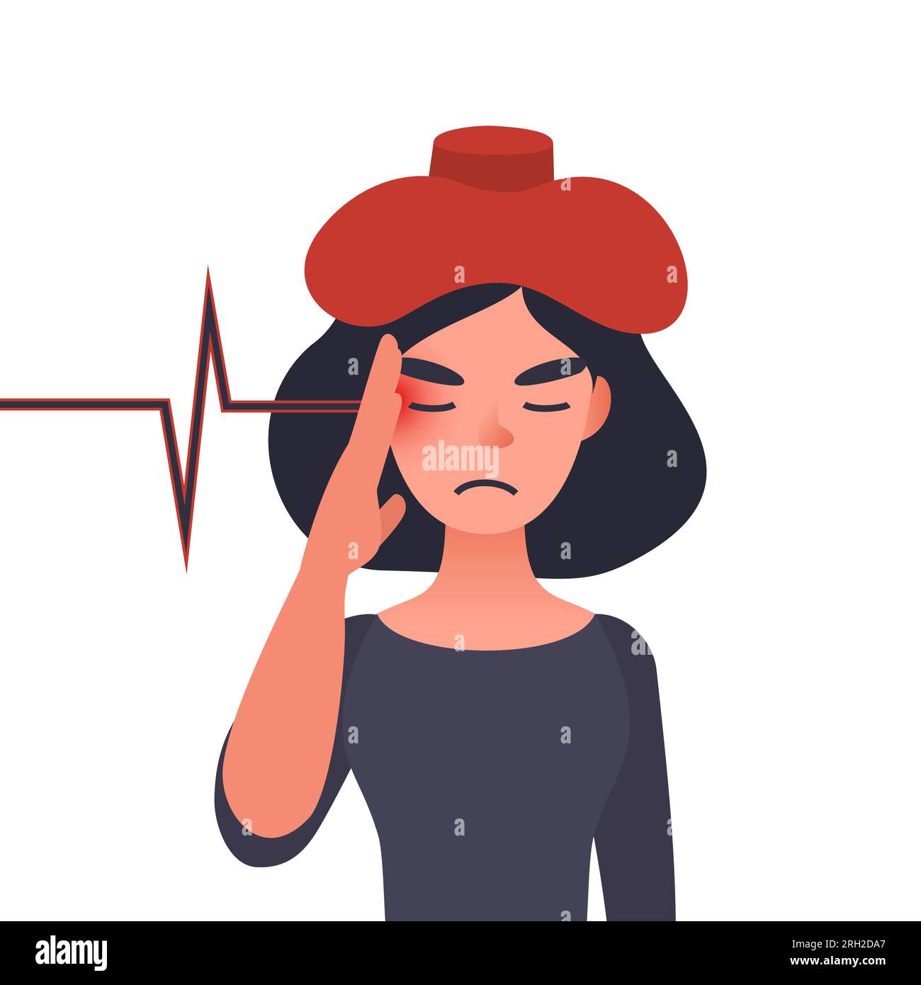 Hot forehead Stock Vector Images - Alamy