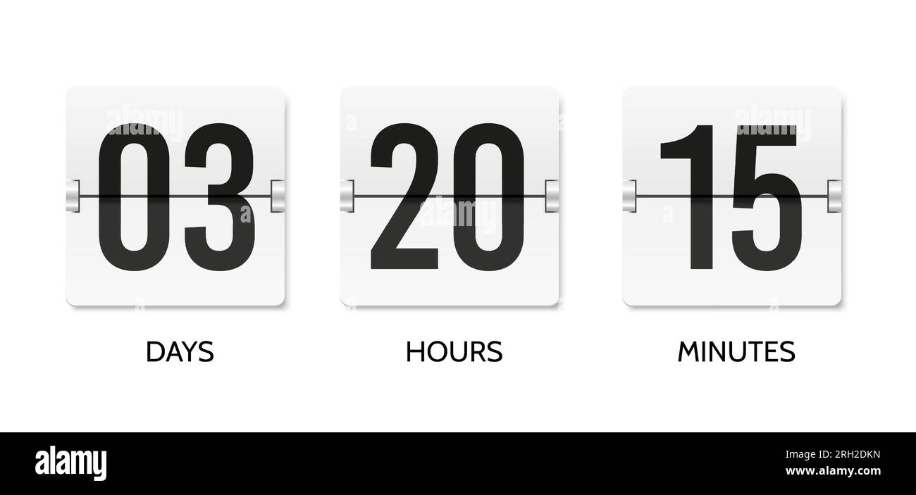 Retro digital flip clock hi-res stock photography and images - Alamy