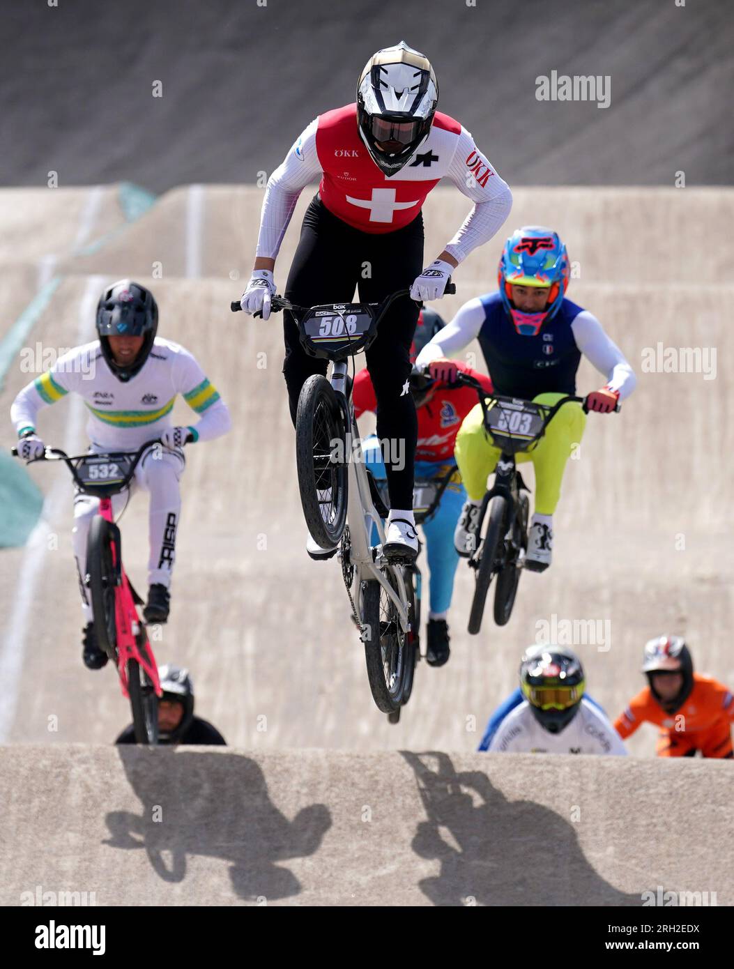 Switzerland's Filib Steiner wins The Men's Under 23 Final during day eleven of the 2023 UCI ...