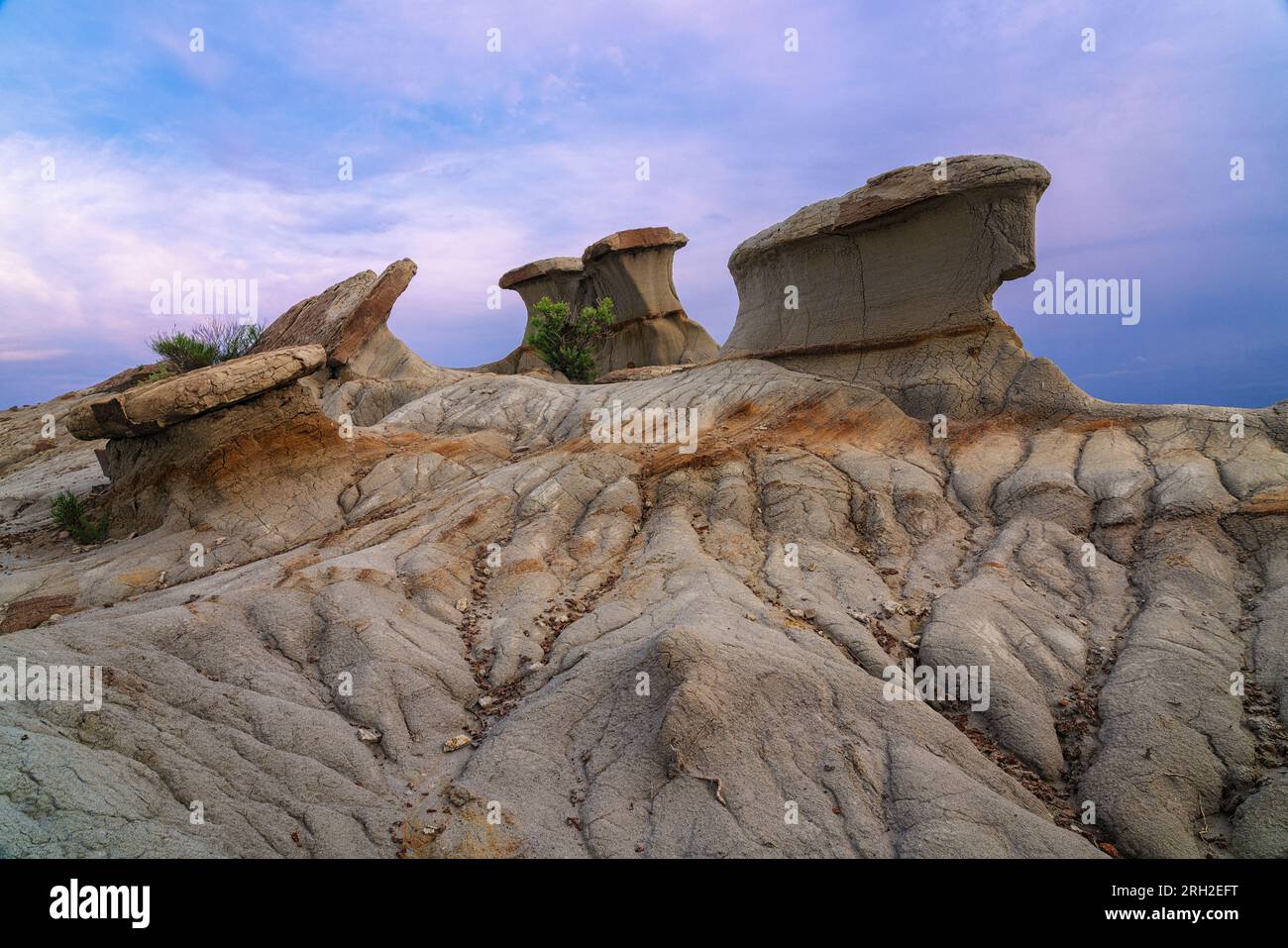 Surreal geology at Schramm Hill Parking Area in Theodore Roosevelt ...