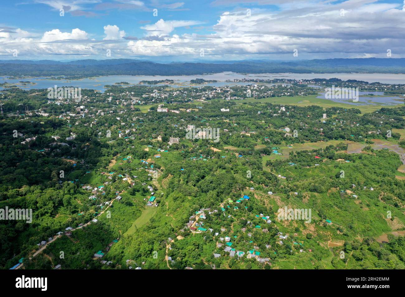 Rangamati, Bangladesh - July 26, 2023: The Bird's-eye view of Rangamati ...