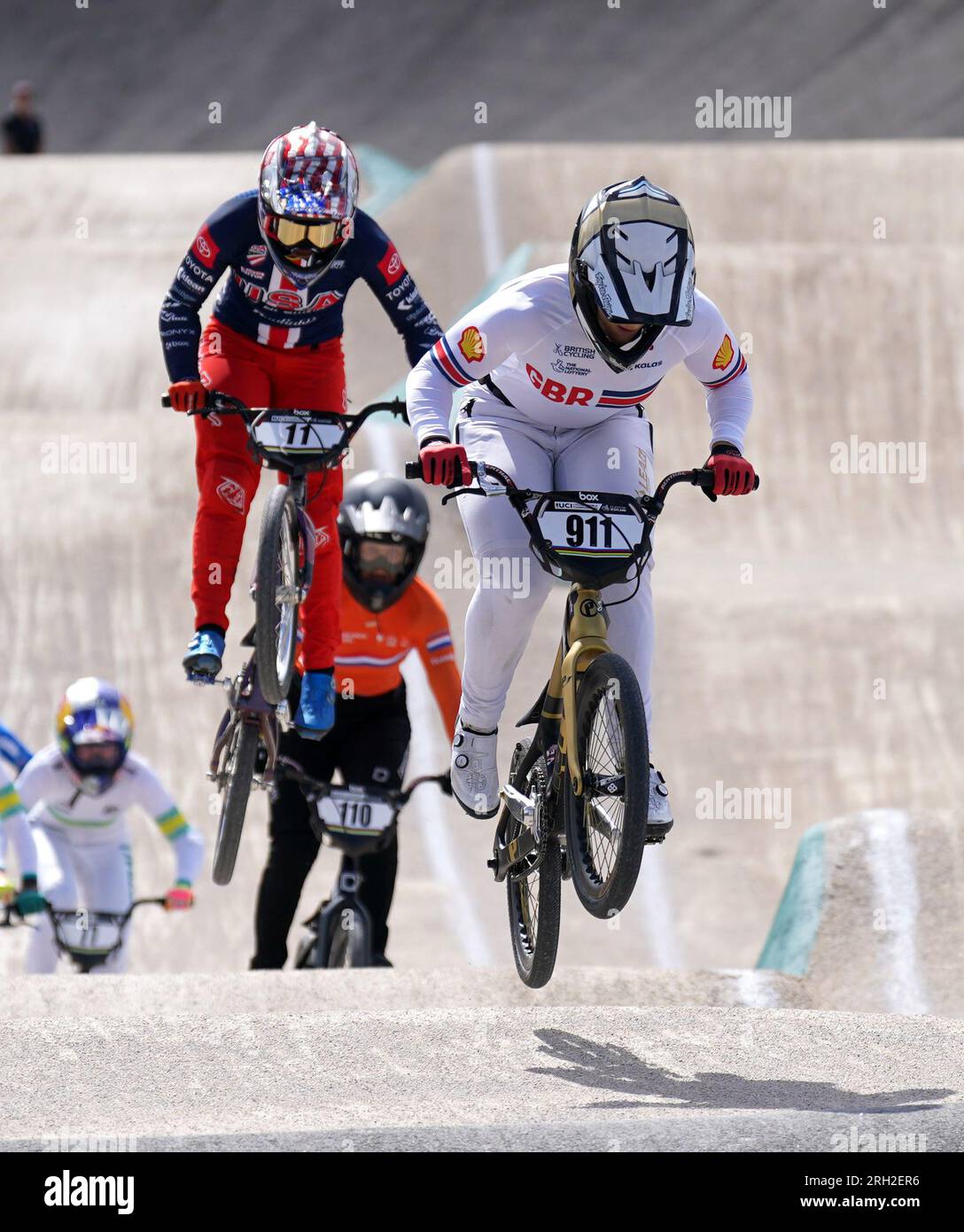 Great Britain's Bethany Shriever wins the Women's Elite Final during day eleven of the 2023 UCI ...