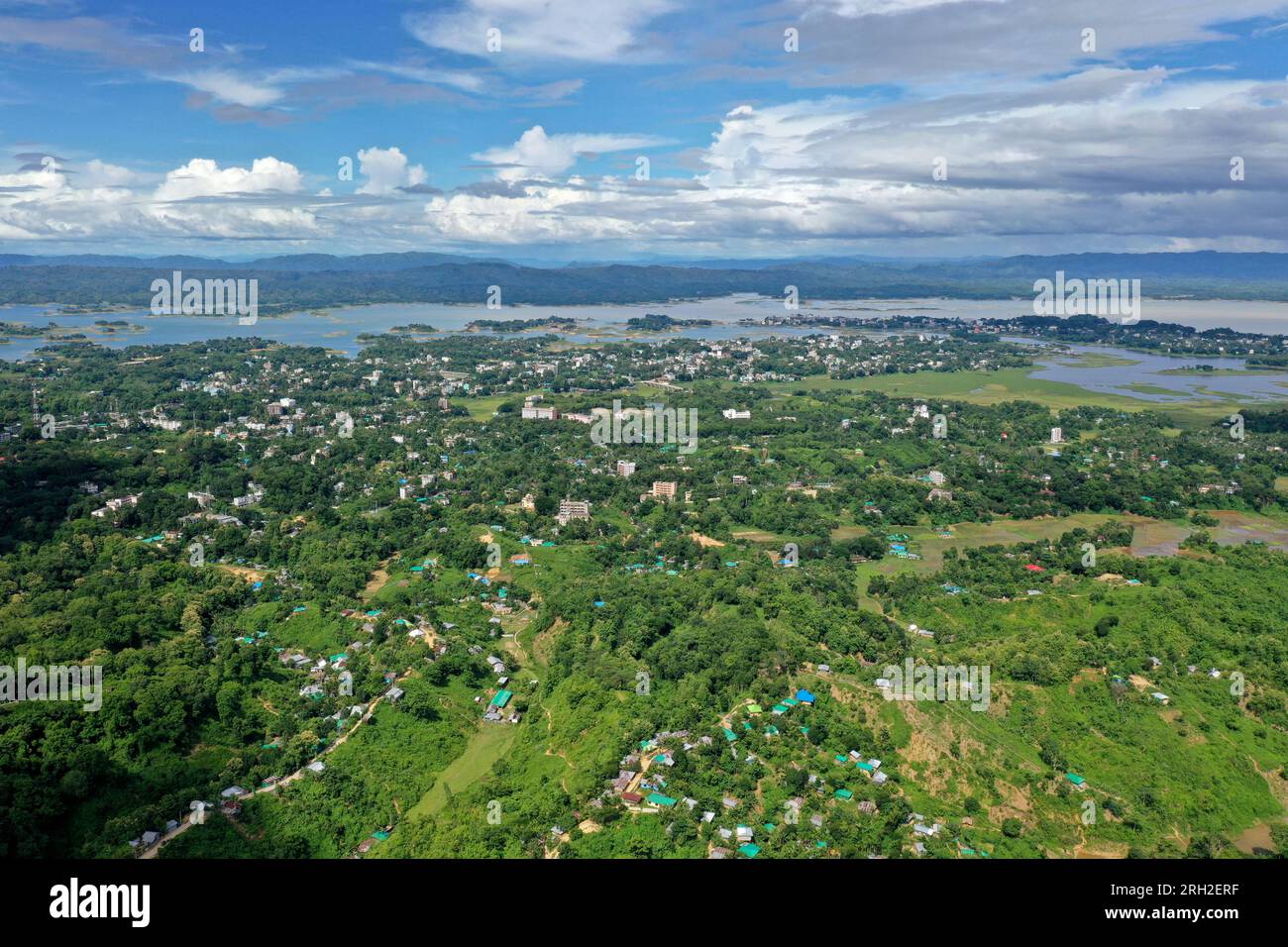 Rangamati, Bangladesh - July 26, 2023: The Bird's-eye view of Rangamati ...