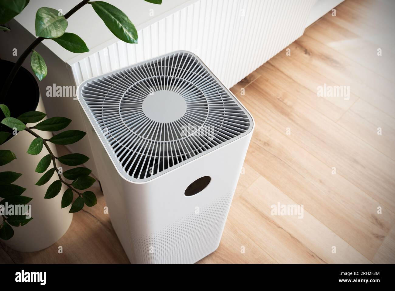 Air purifier in home. Air fresh concept. Smart home devices Stock Photo ...