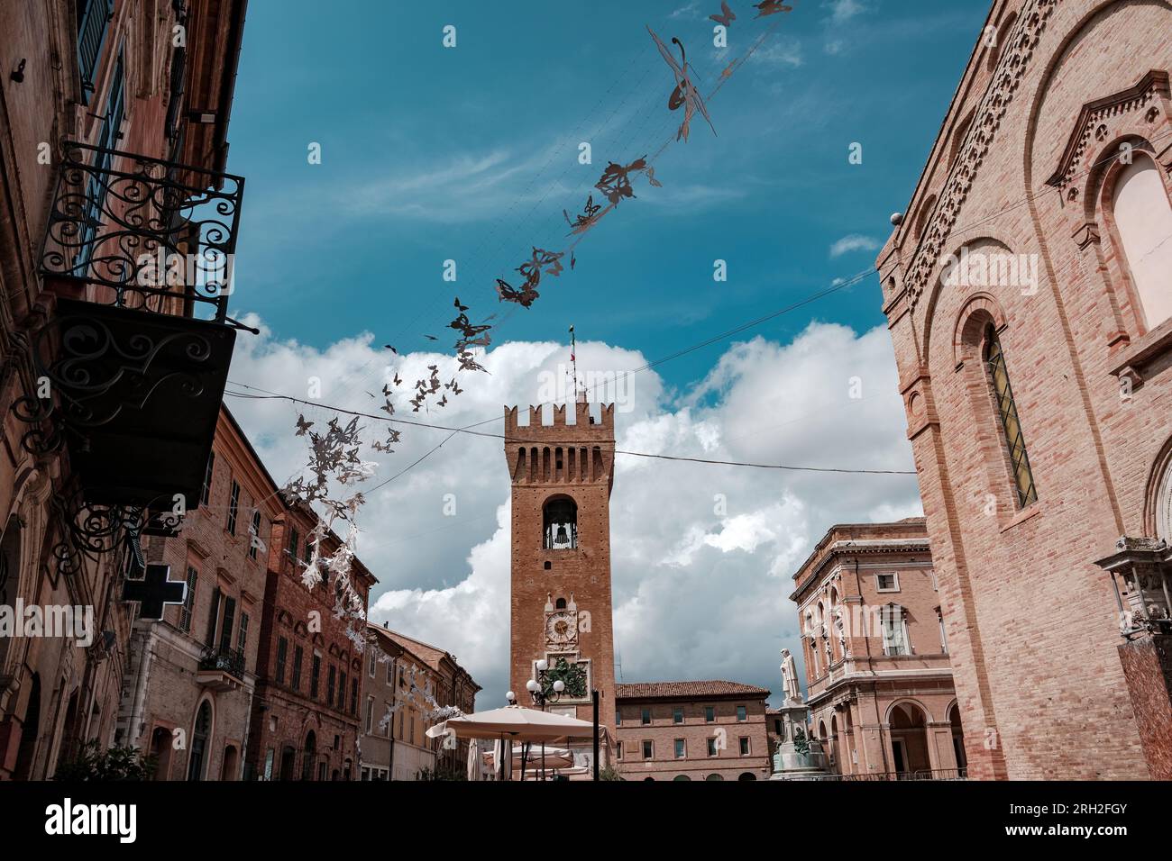 View of downtown Recanati city Stock Photo - Alamy