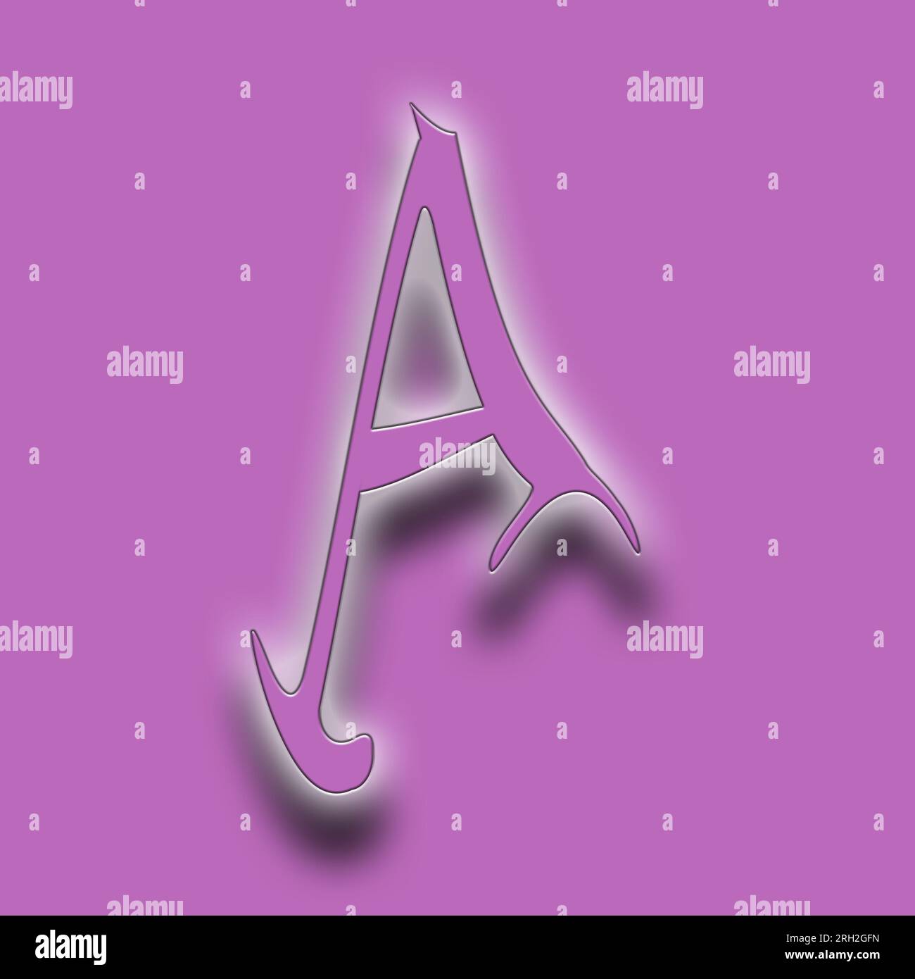 Pink Capital Letter A
