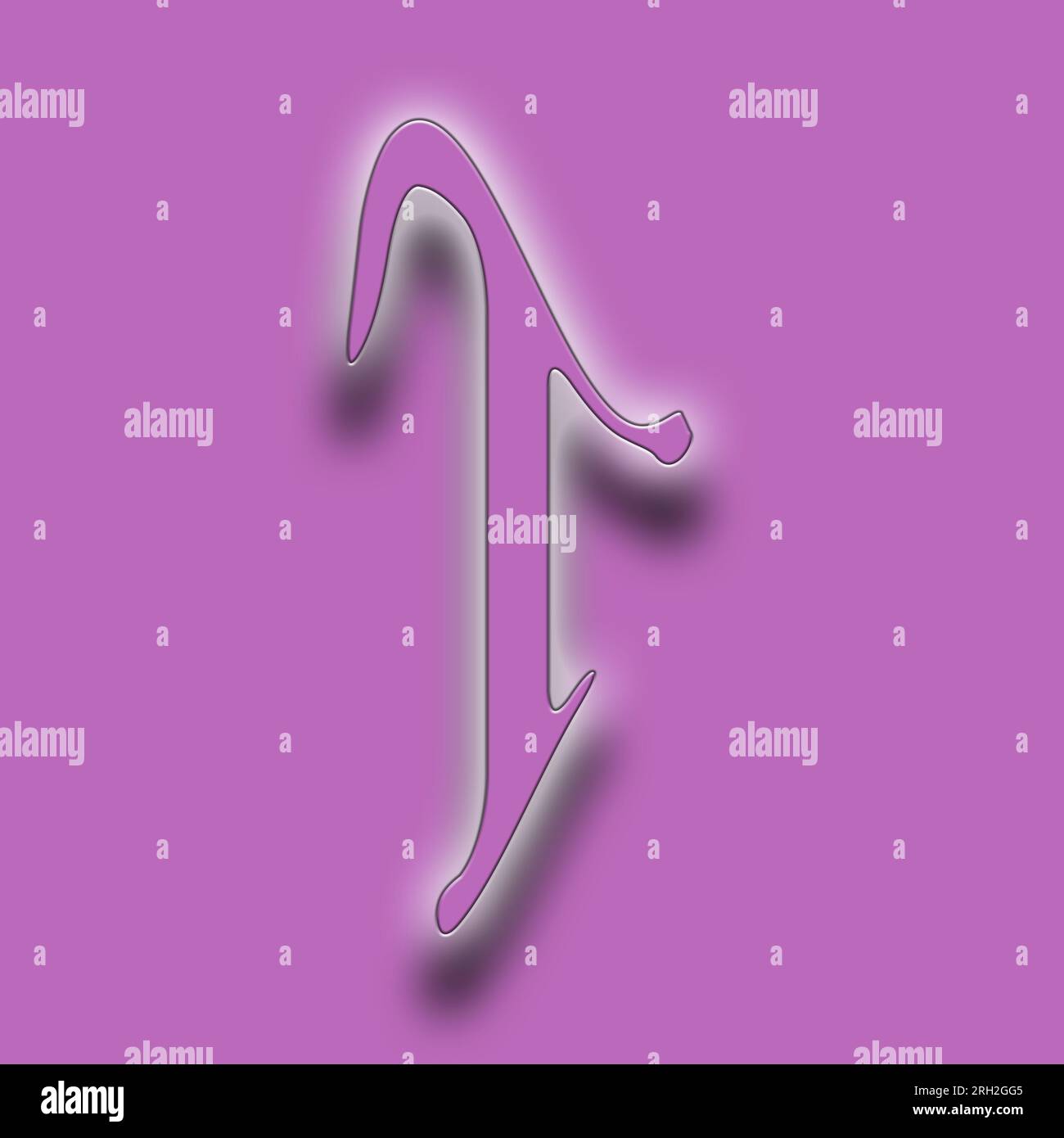 Pink signature with capital letter T and genuine designed as Crazy Barb ...