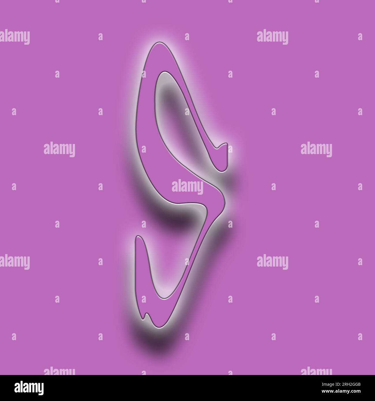 Pink signature with capital letter S and genuine designed as Crazy Barb ...