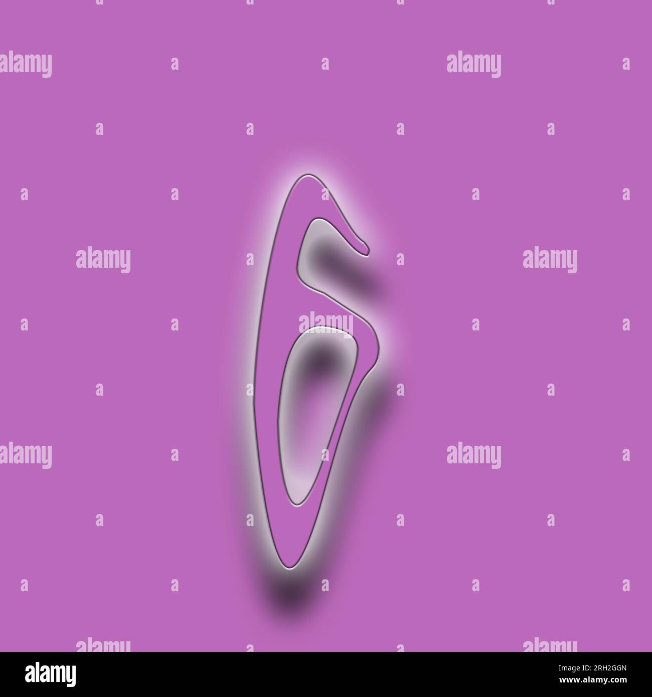 Pink signature with number 6 and genuine designed as Crazy Barb Stock ...