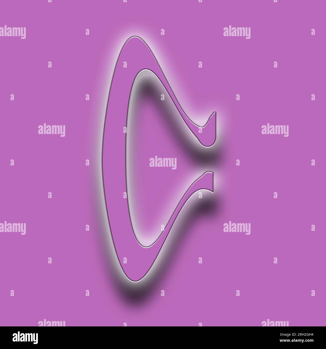 Pink signature with capital letter C and genuine designed as Crazy Barb ...