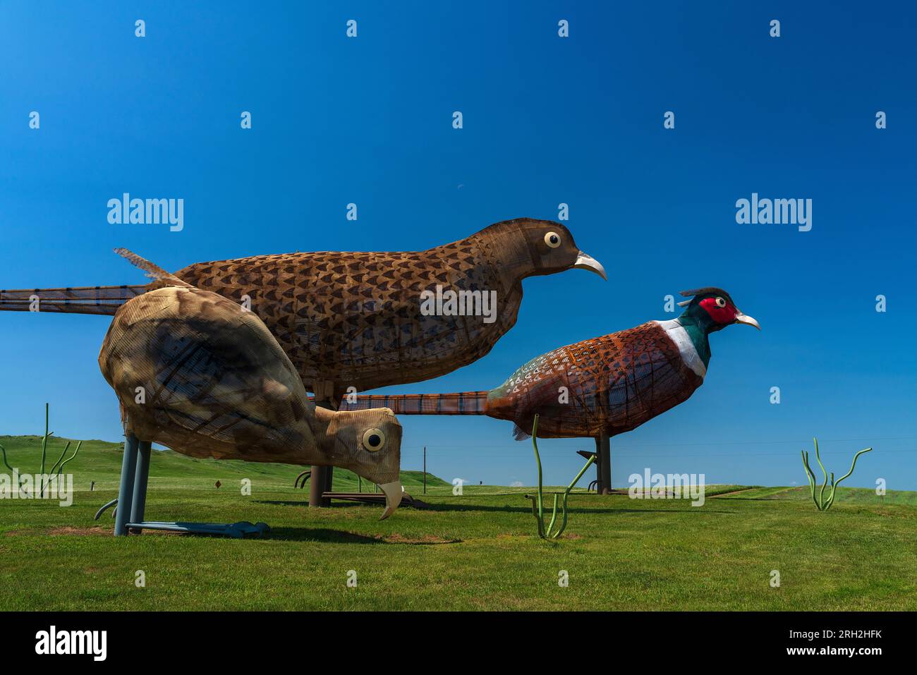 Pheasants on the Prairie sculpture on North Dakota’s Enchanted Highway ...