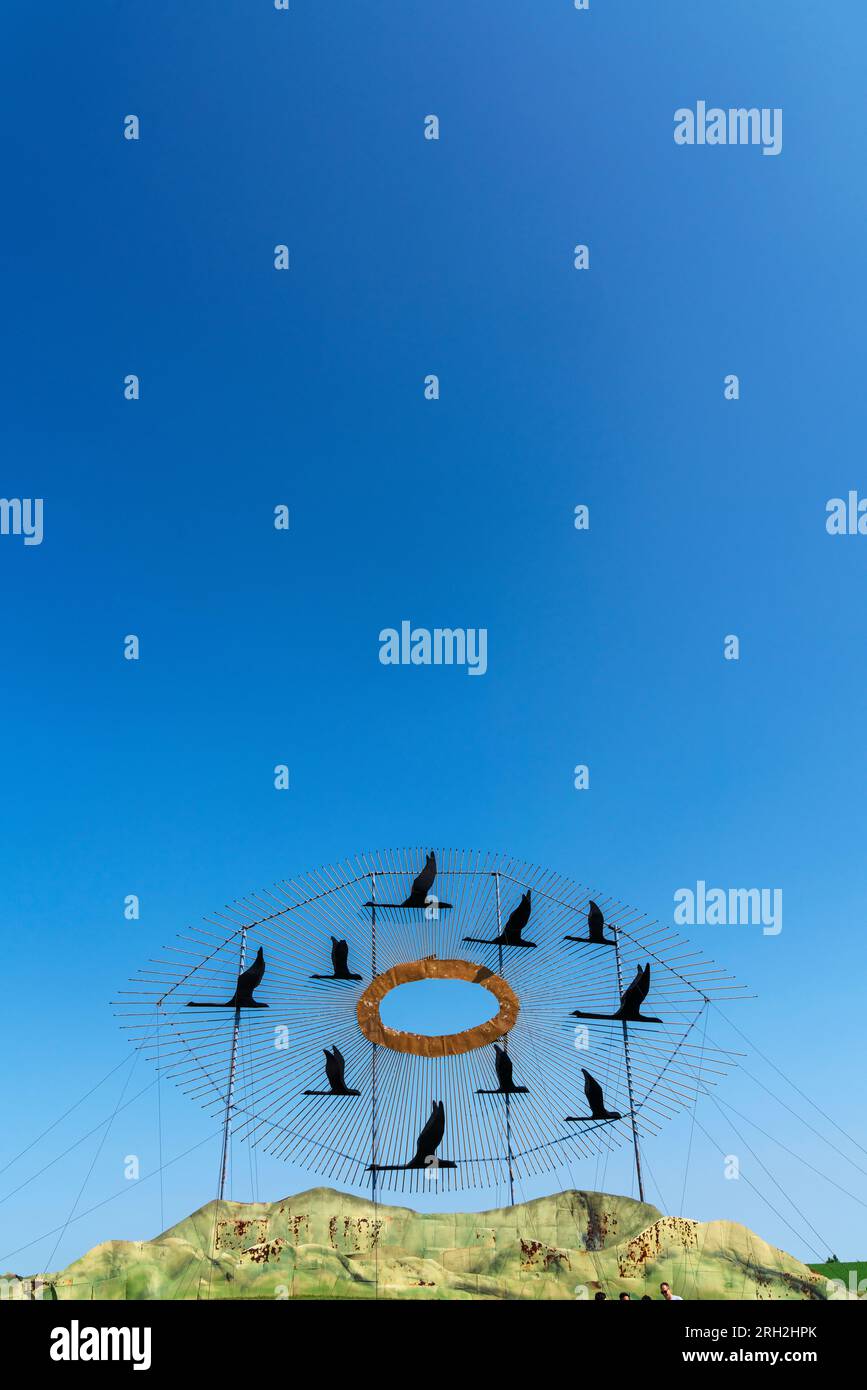 Geese in Flight sculpture on North Dakota’s Enchanted Highway Stock ...