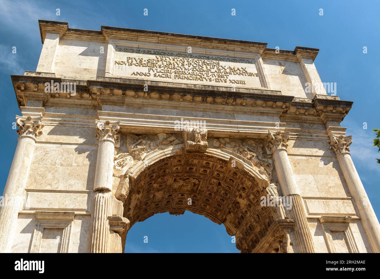 Arch of Titus on Roman Forum on sky background, Rome, Italy, Europe ...