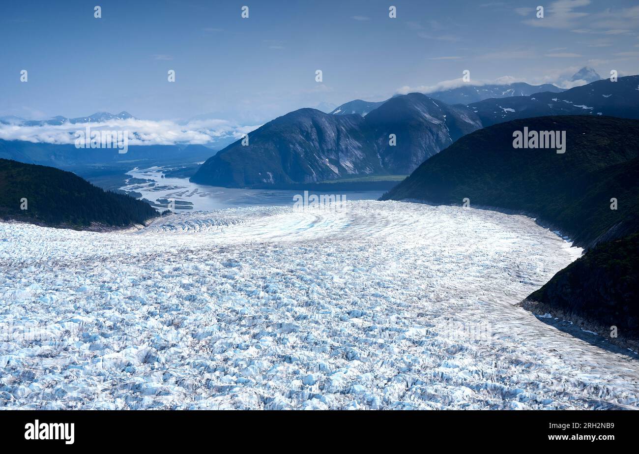Aerial view of the Taku Glacier, Juneau, Alaska Stock Photo - Alamy