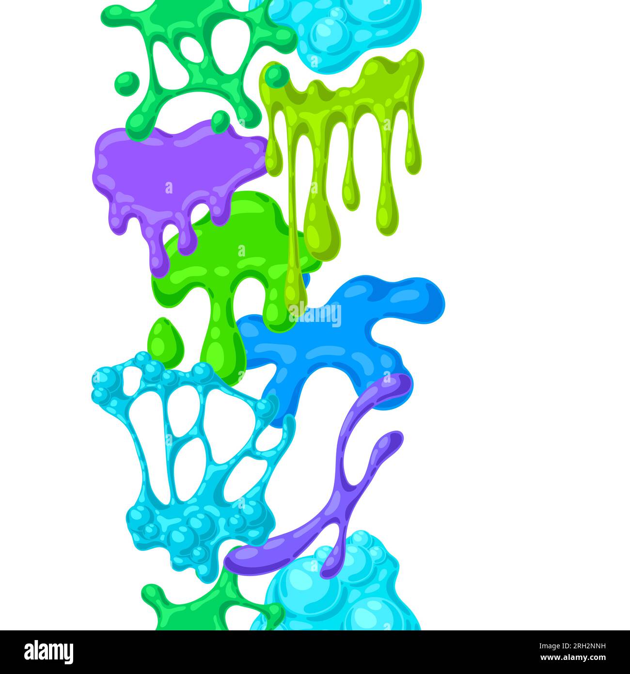 Blots and drips slime pattern. Toxic mucus smudges streaks and blotch ...