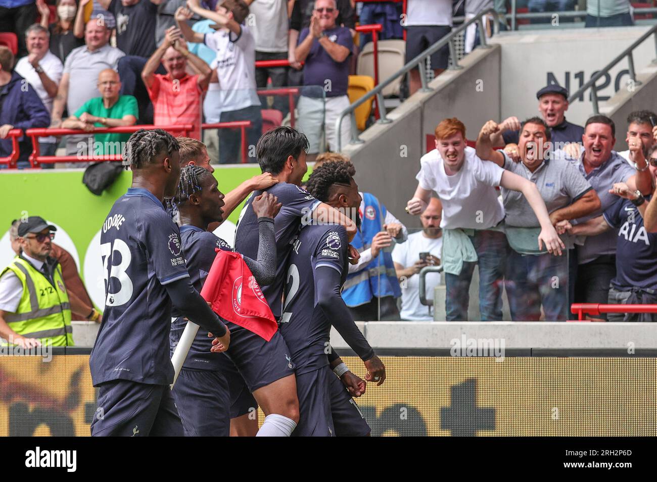 Emerson Royal Tottenham Hotspur celebrates his goal to make it 2-2 ...
