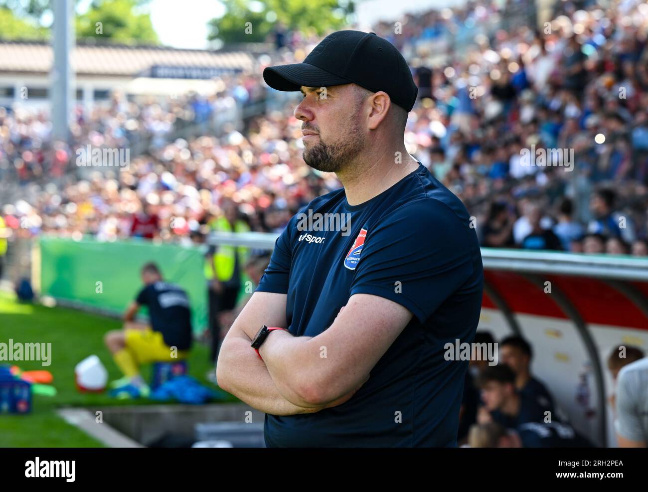 Unterhaching, Germany. 13th Aug, 2023. Soccer: DFB Cup, SpVgg ...