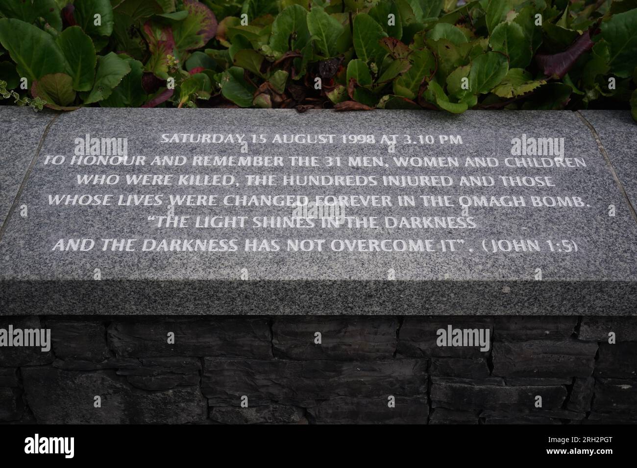 A memorial plaque at the service to mark the 25th anniversary of the ...